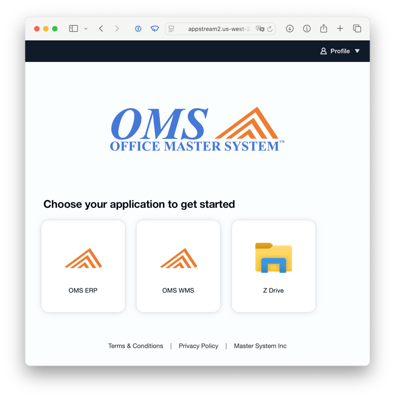 OMS Cloud with AppStream User Guide